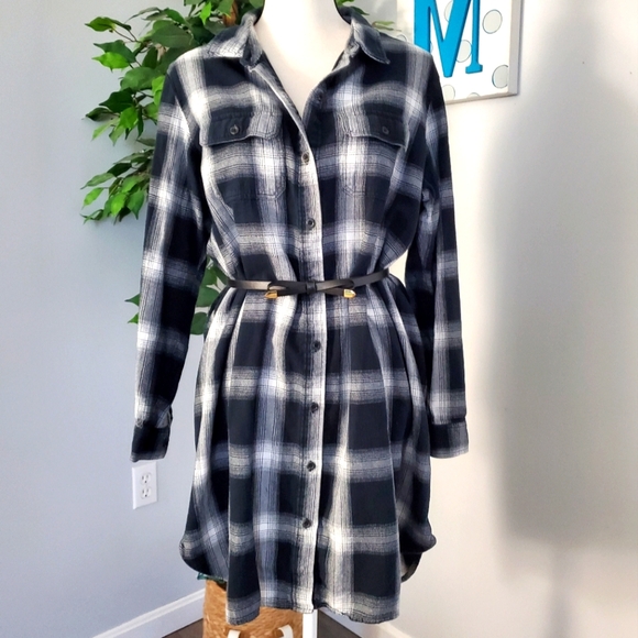 Universal Thread | Tops | Universal Thread Long Flannel Shirtmini Dress ...